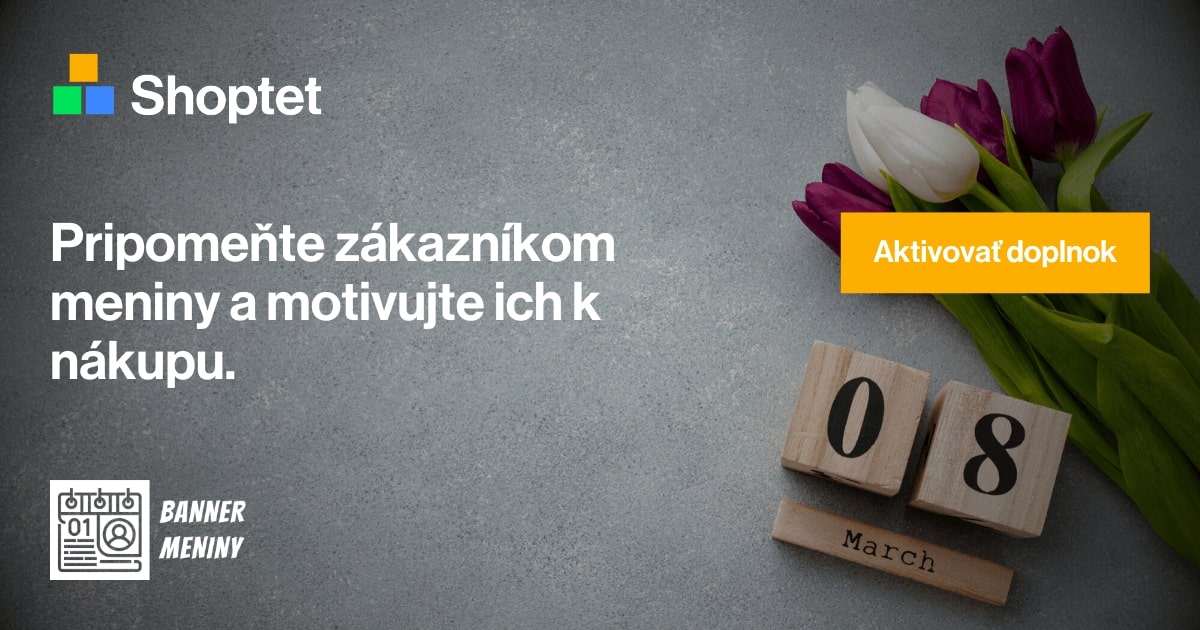 Banner - Meniny - Shoptet Doplnky