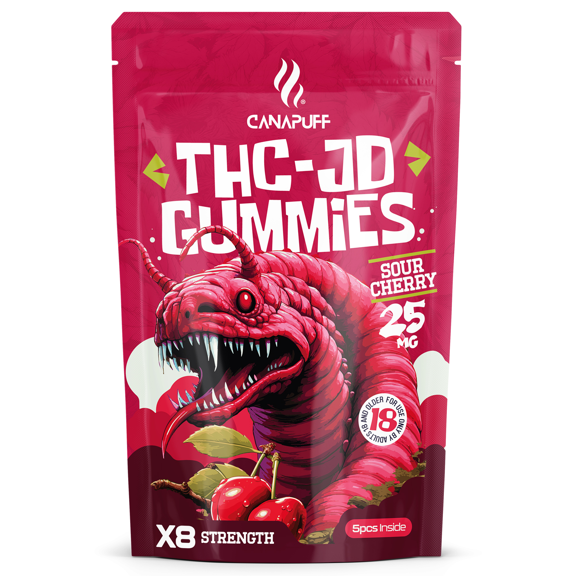 THC-JD Gummies Sour Cherry - Canapuff Wholesale