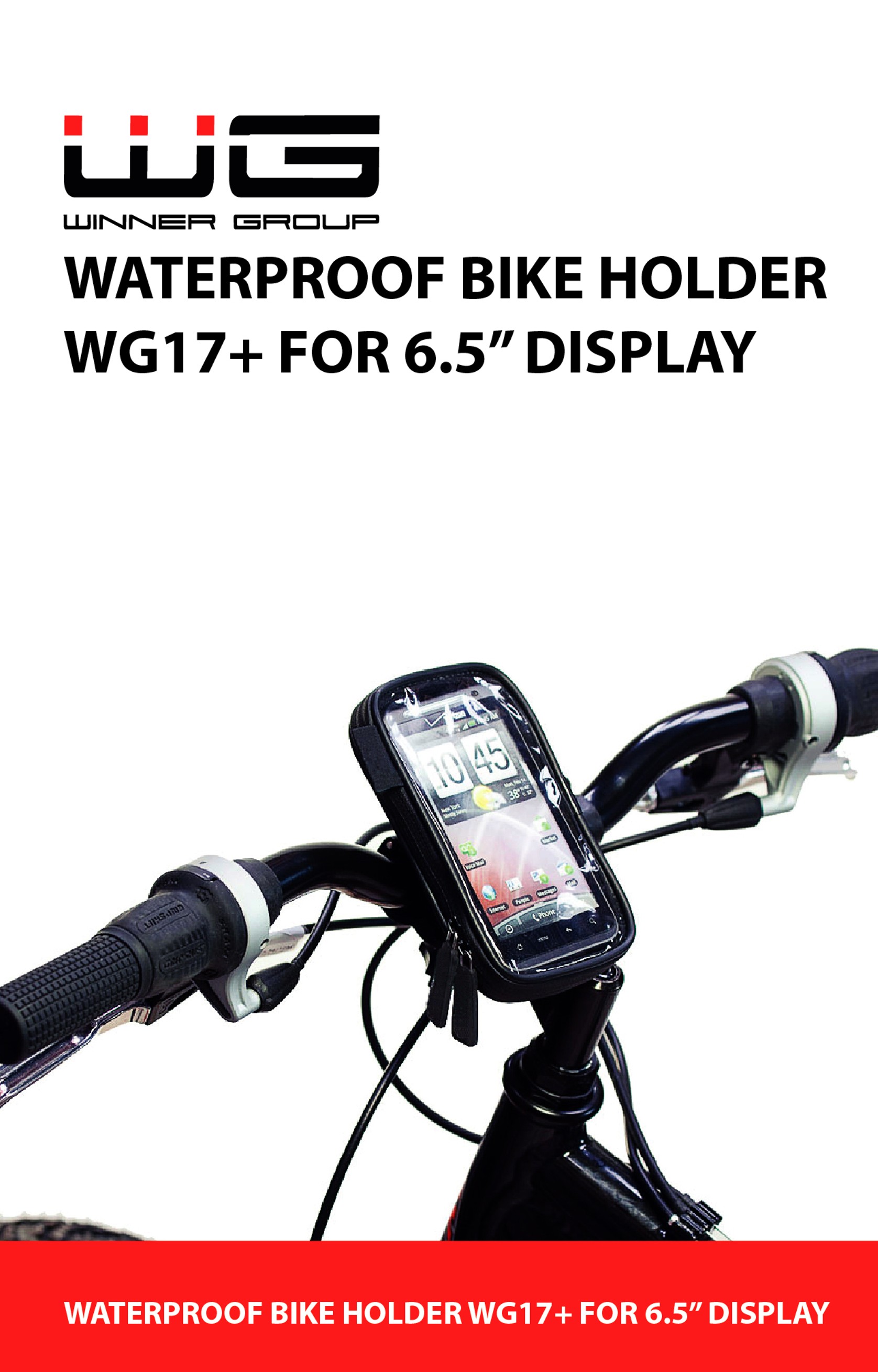 Držák na kolo WG 17+ waterproof 6,5" (Černý) - Emtéčko