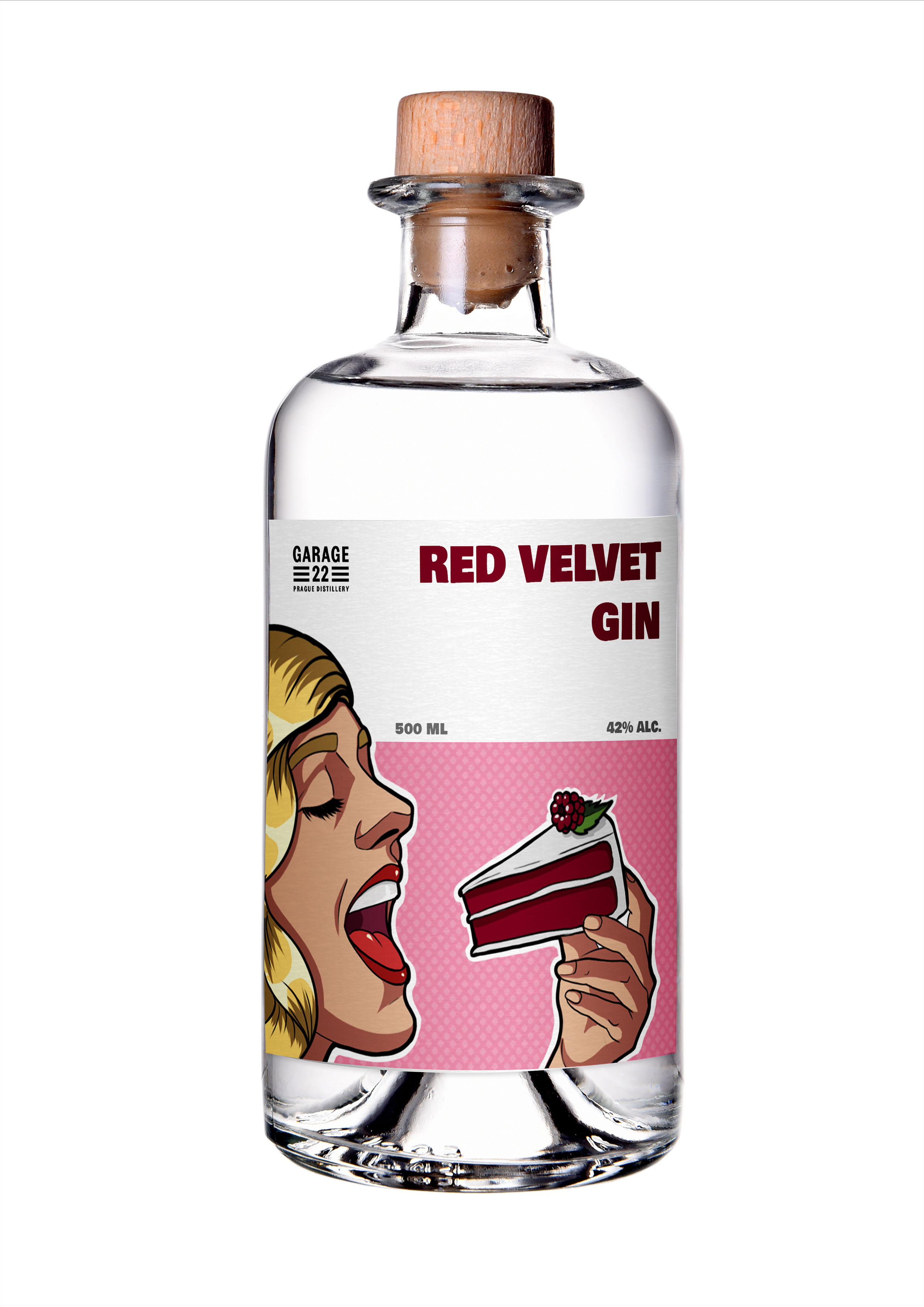 MALINOVÝ GIN 500 ml 42 % vol. - GARAGE 22