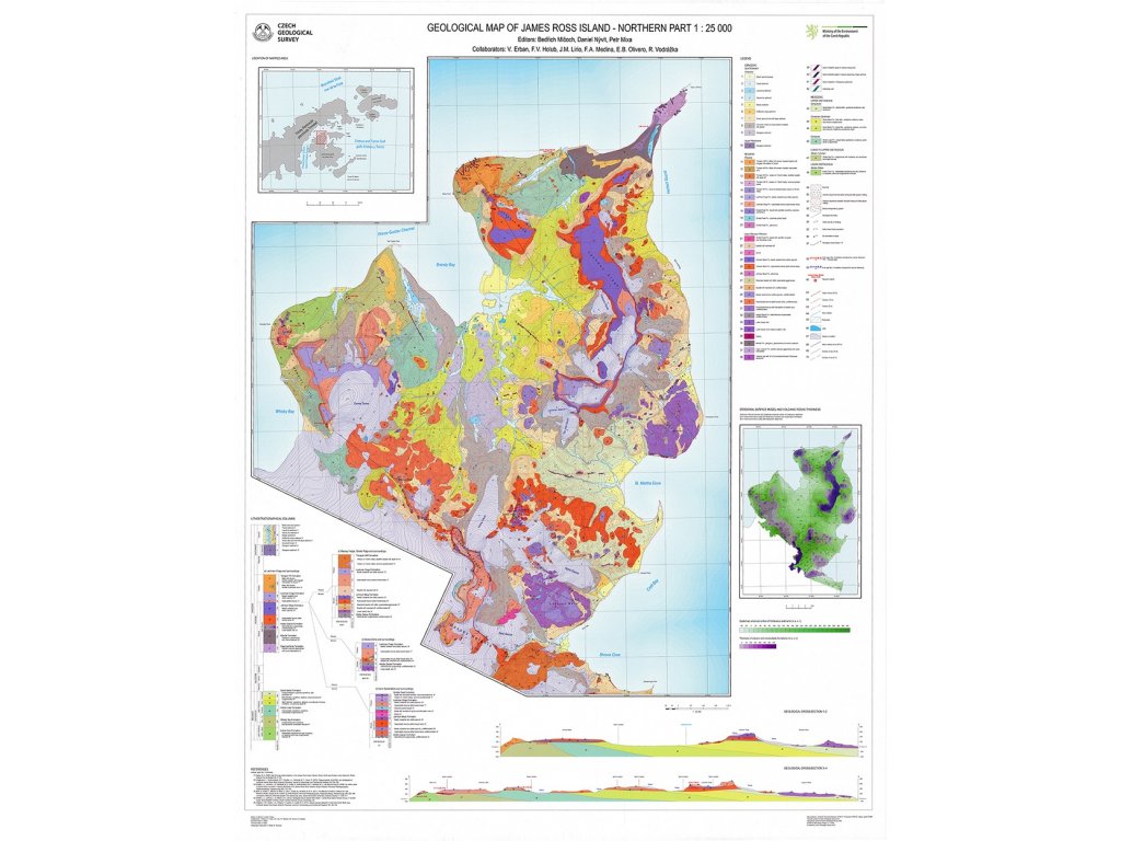 Geological map of James Ross Island northern part 1 : 25 000, složená - Česká geologická služba
