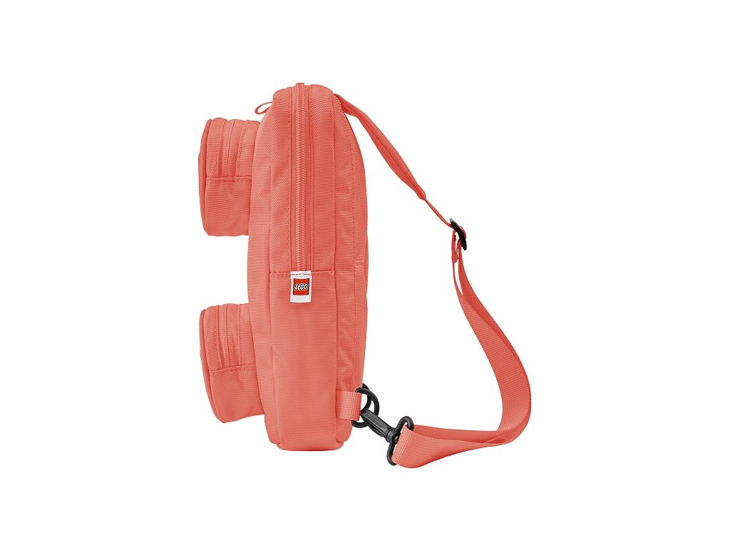 LEGO Signature Brick 1x2 Sling Bag - korálová - Museum of Bricks