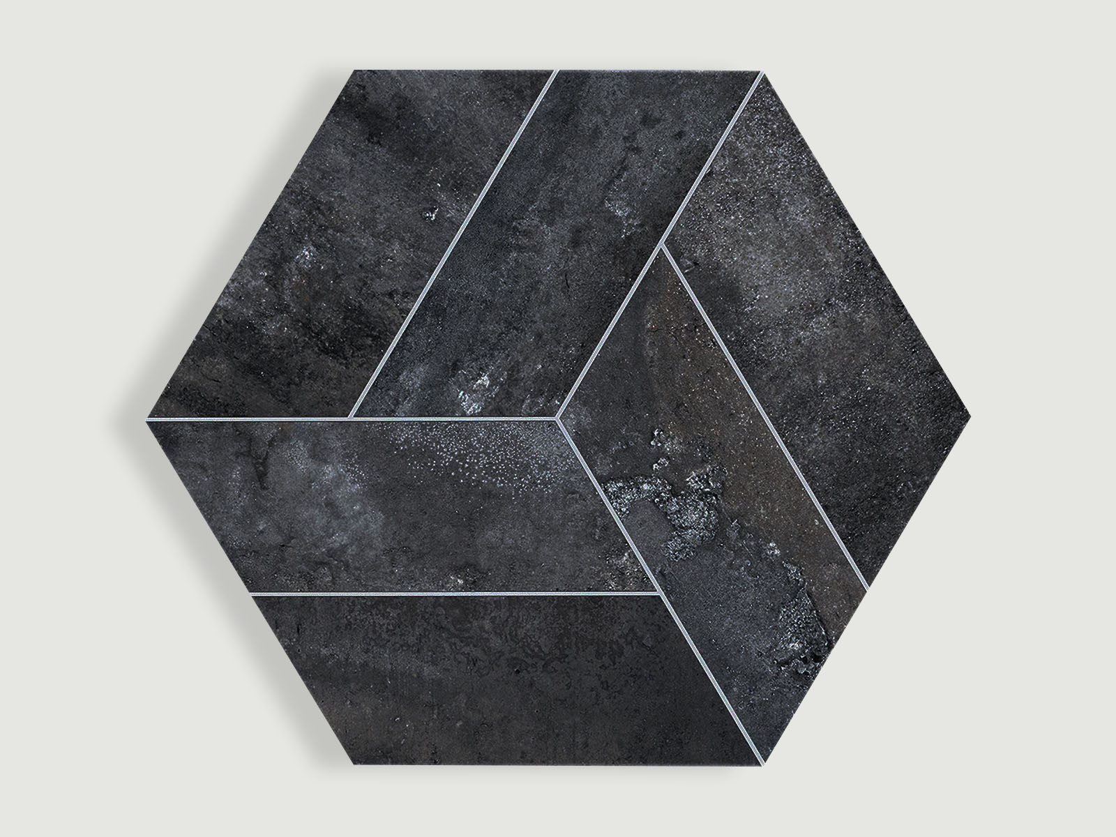 Basalt hexagonální dlažba v imitaci kamene 20x24 mat