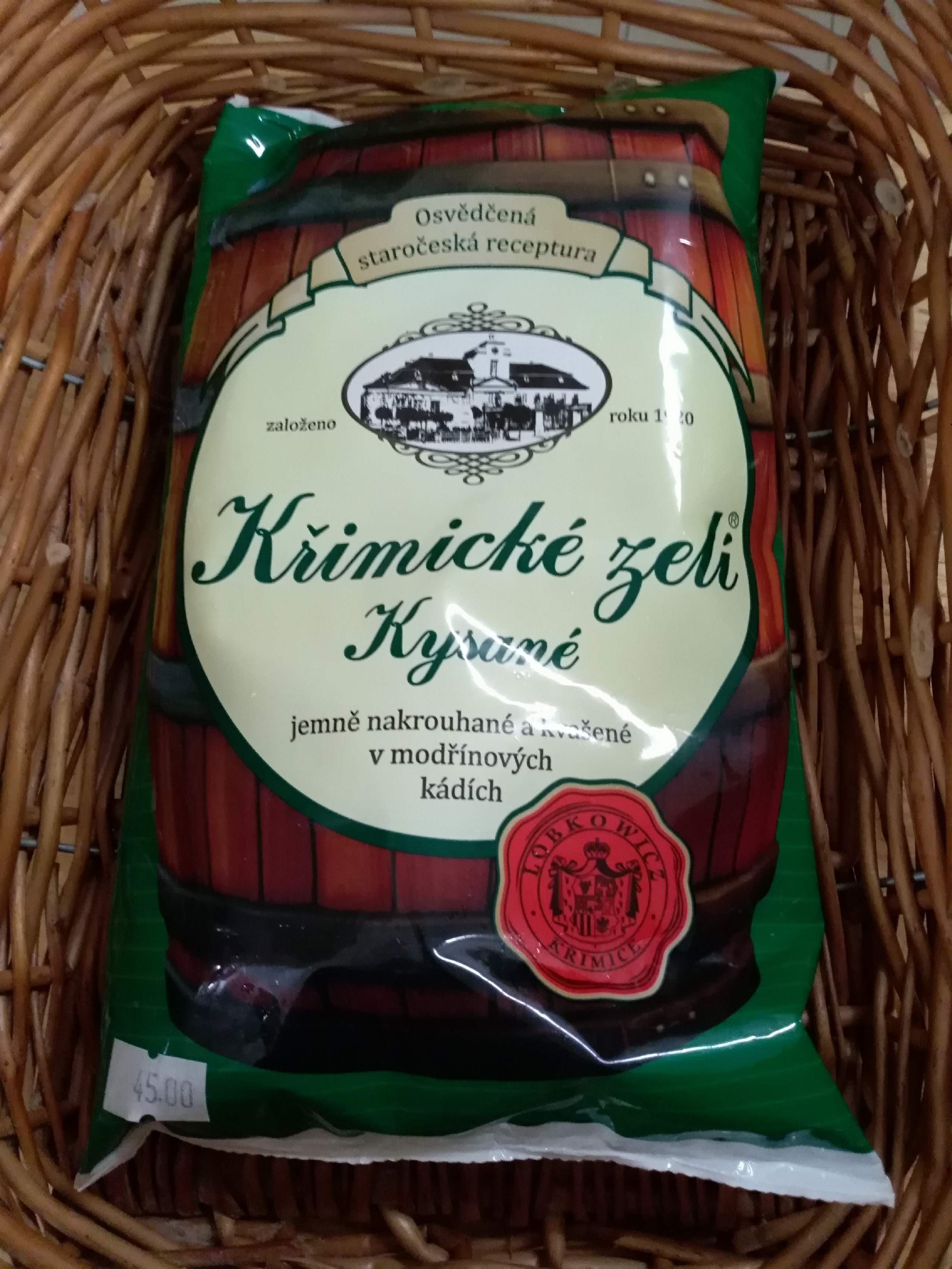 Křimické zelí kysané 660g Zelárna Lobkowicz - E-shop Ze statku Dobříš