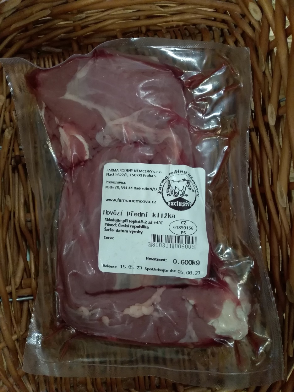 Hovězí kližka (balení cca 500g) 1 kg - Farma rodiny Němcovy - E-shop Ze ...