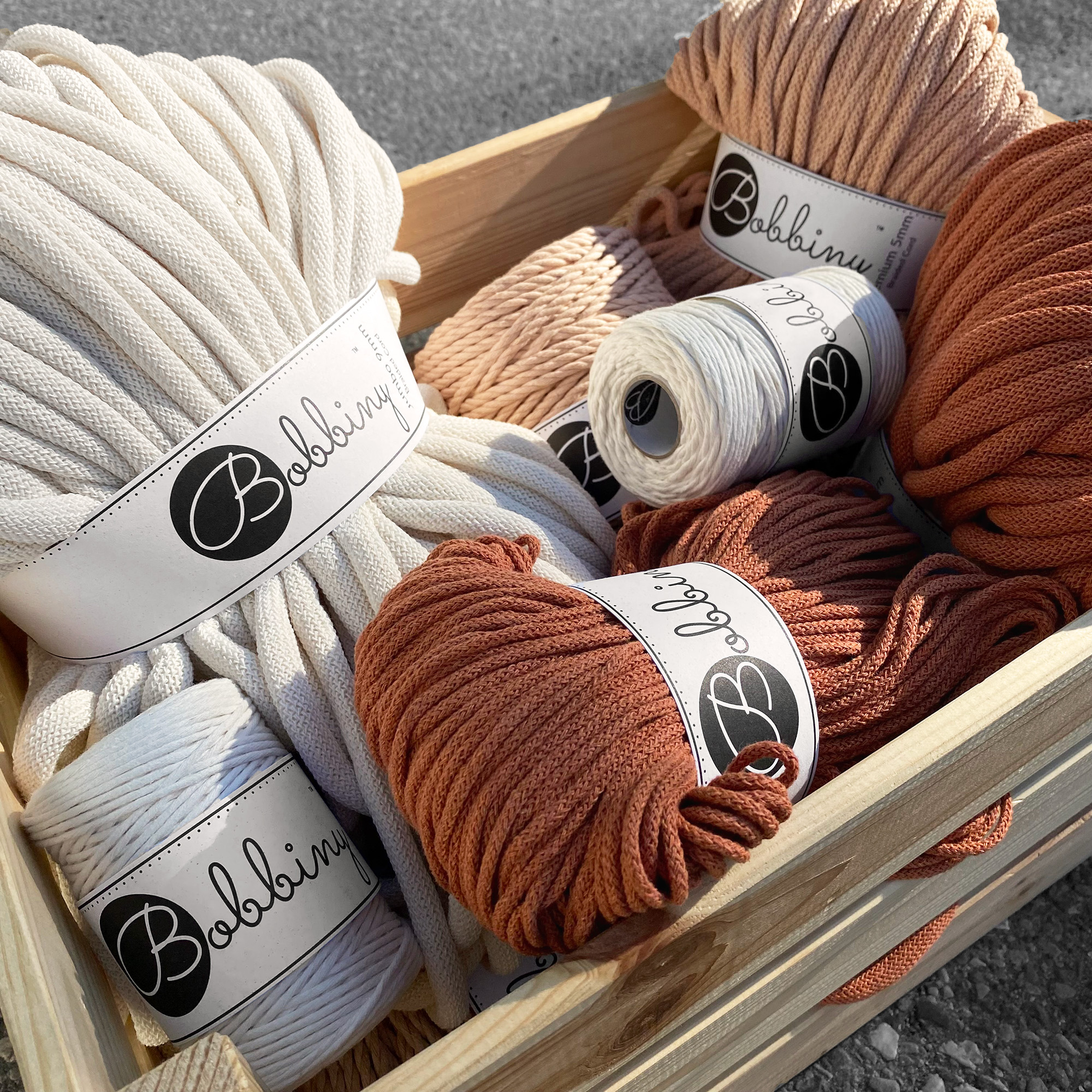 Bobbiny braided cord PREMIUM 5mm blush - Kreativni.PROSTOR