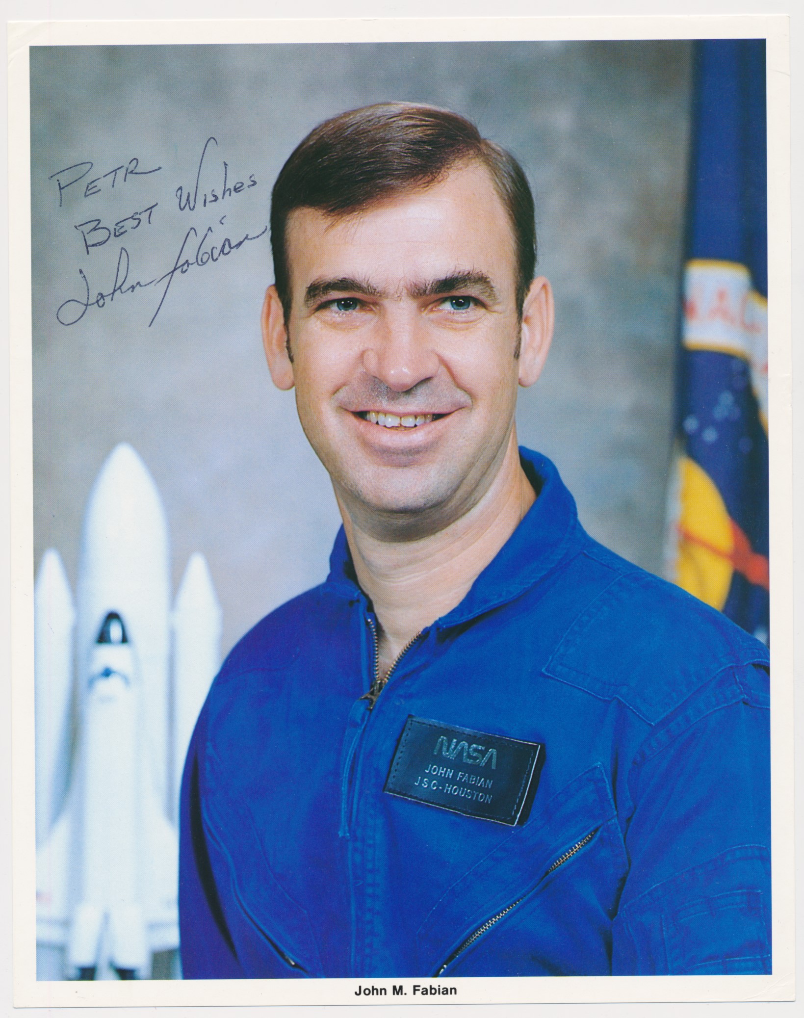 Fabian John (1939), americký astronaut, portrétové foto s podpisem ...
