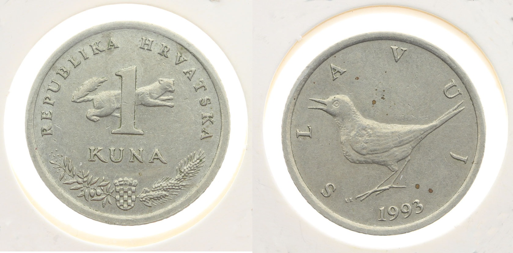 Chorvatsko, mince 1 Kuna, 1993, stav 1/1...viz autentické foto ...