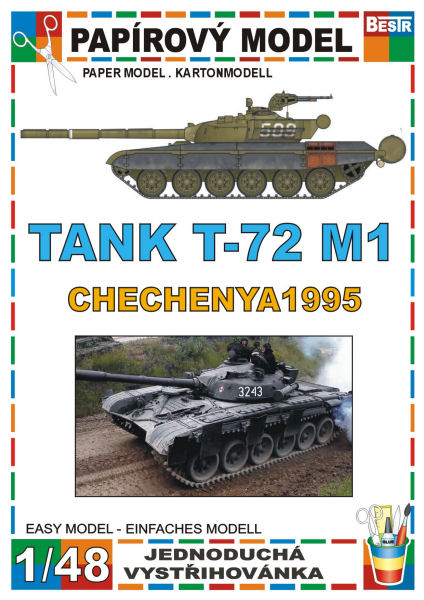 T-72 M1 - Chechnya 1995 - PaperModel.cz
