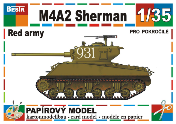 M4A2 Sherman - Red Army - PaperModel.cz