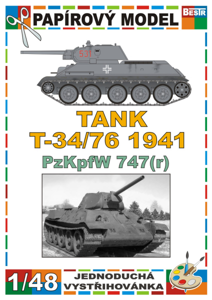 T-34/76 1941 PzKpfw 747(r) - PaperModel.cz
