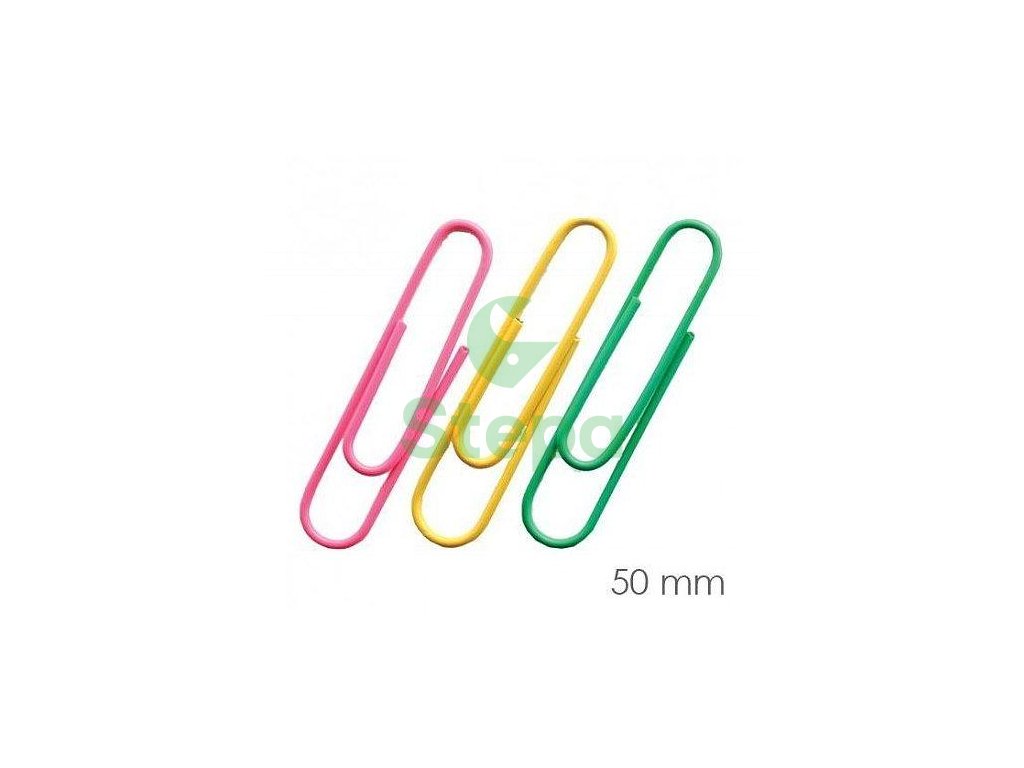Kancelářské sponky 462/100 50mm barevné - Stepa