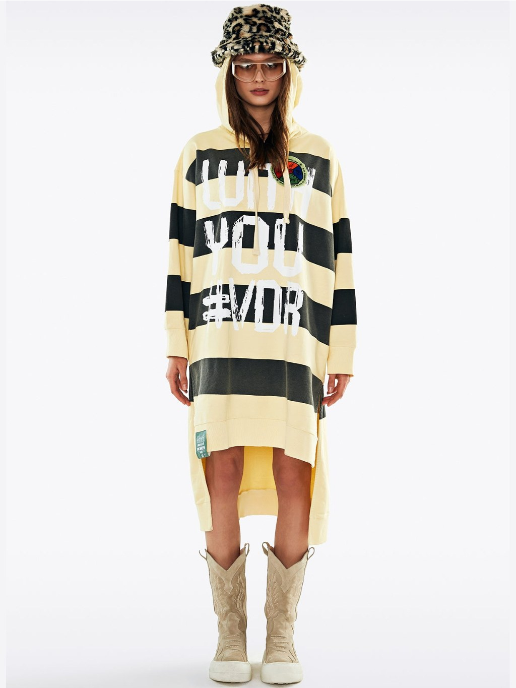 #VDR Striped Yellow šaty | 10k.cz