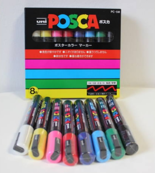 set 8 fixiek posca 5M klasic - AirbrushShop.sk