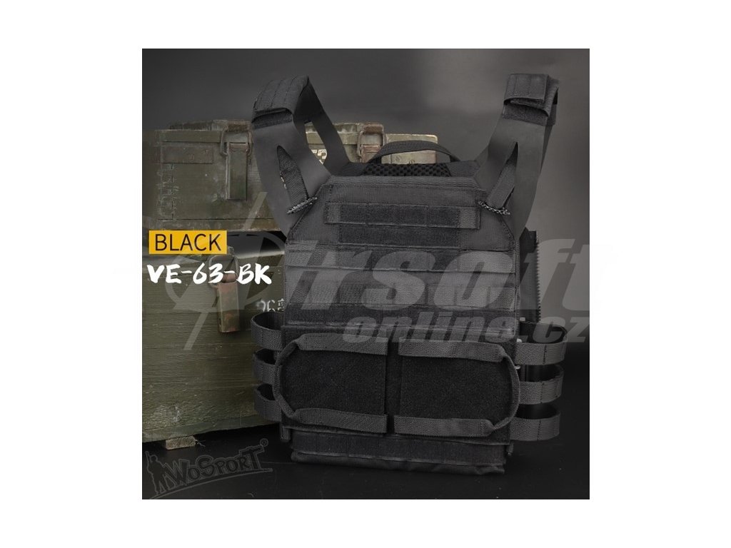 Vesta plate Carrier JPC 2.0 - černá, Wosport - Airsoft-online.cz