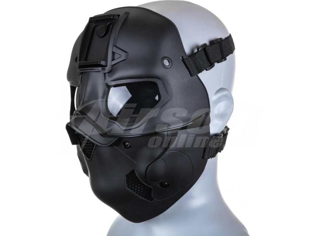 Celoobličejová taktická maska - černá, Wosport - Airsoft-online.cz