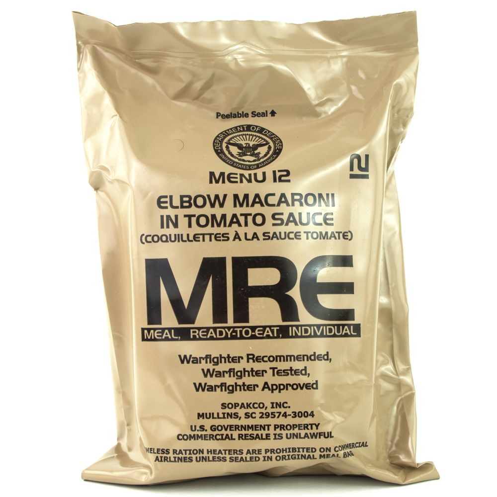 MRE Menu 12 ELBOW MACARONI IN TOMATO SAUCE - eshop AirsoftFenix.cz
