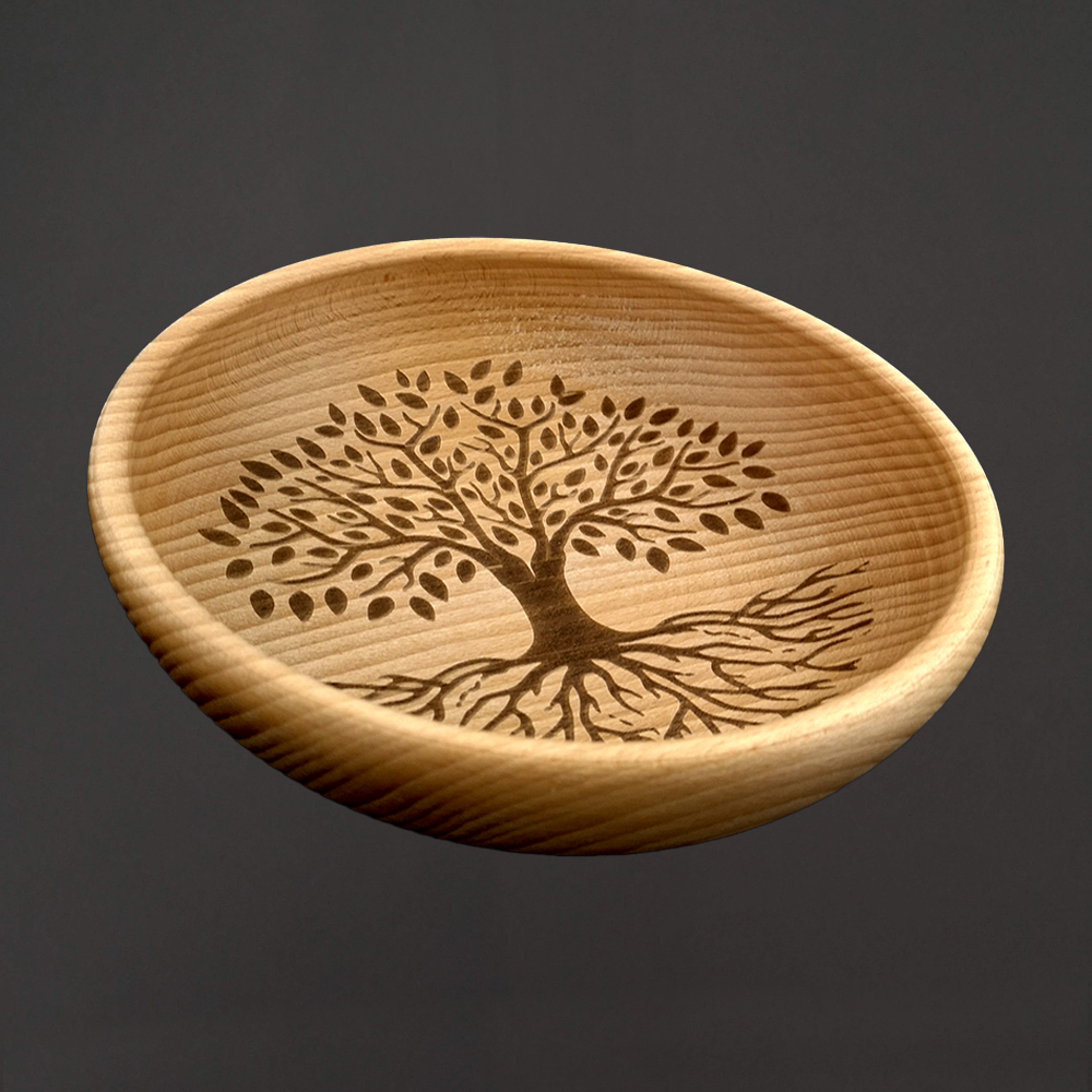 Dřevěná miska strom, masivní dřevo, 25 cm - Dřevěný obchůdek AMADEA ...