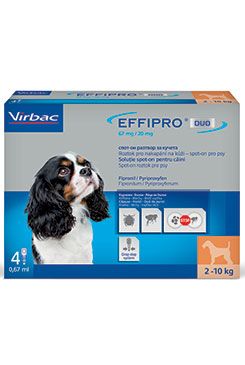 Effipro DUO Dog S (2-10kg) 67/20 mg, 4x0,67ml - Animalshop.cz