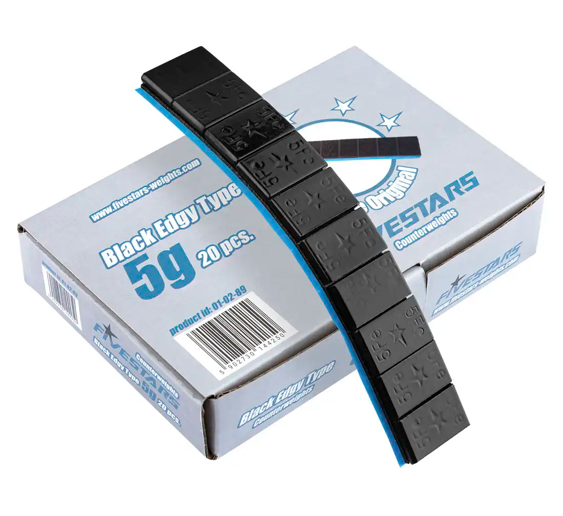 Fivestars 01-02-89, Lepicí ocelové závaží pro hliníkové disky 5g, černé ...