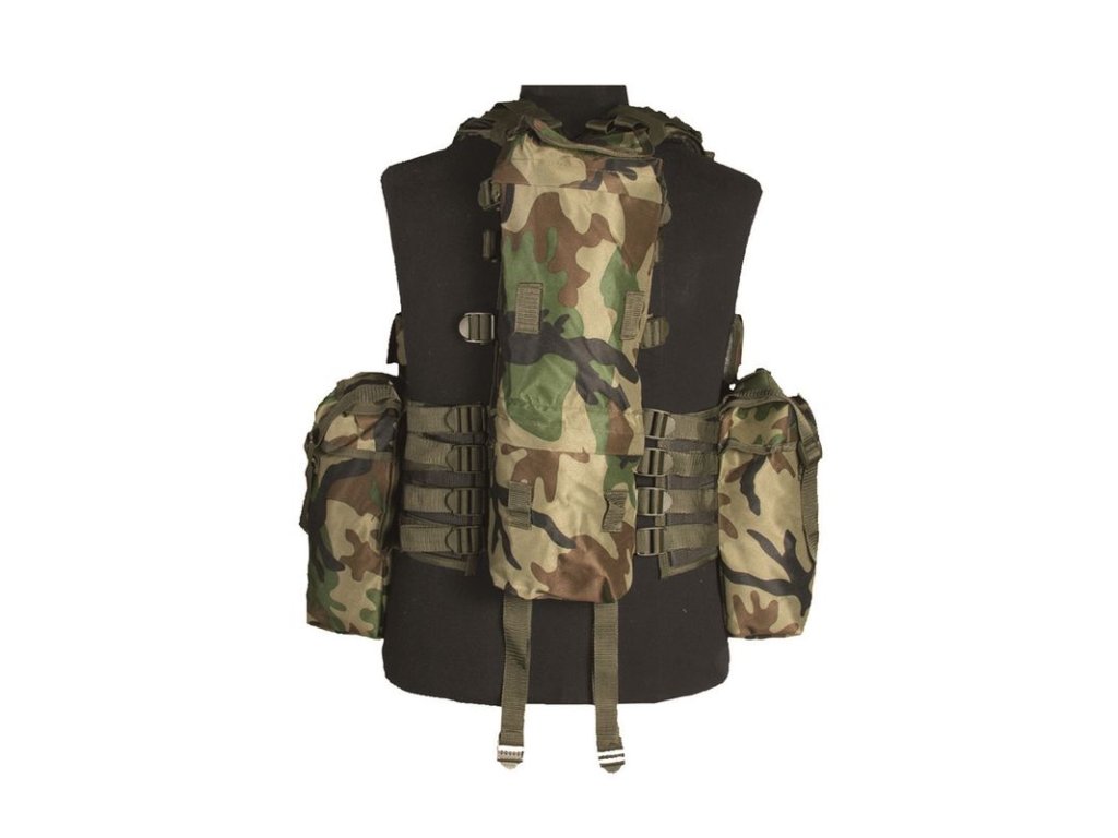 Taktická vesta MIL-TEC 12 kapes Woodland - Army-Store.net