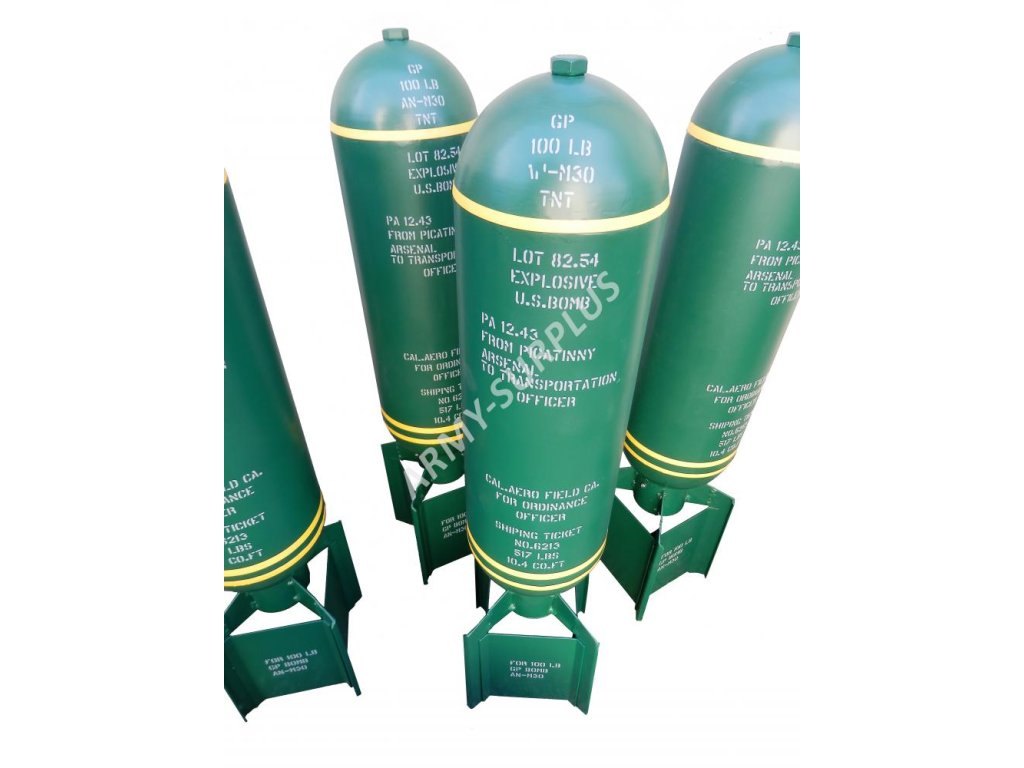 Bomba puma (AN-M30 100 lb. GP Bomb TNT) repro pokladnička-dekorace ...