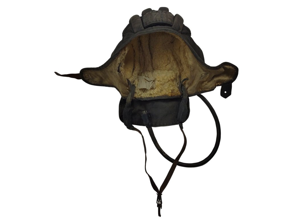 Helma zimní tankistická kukla černá s krkafonem ČSLA originál použitá ...