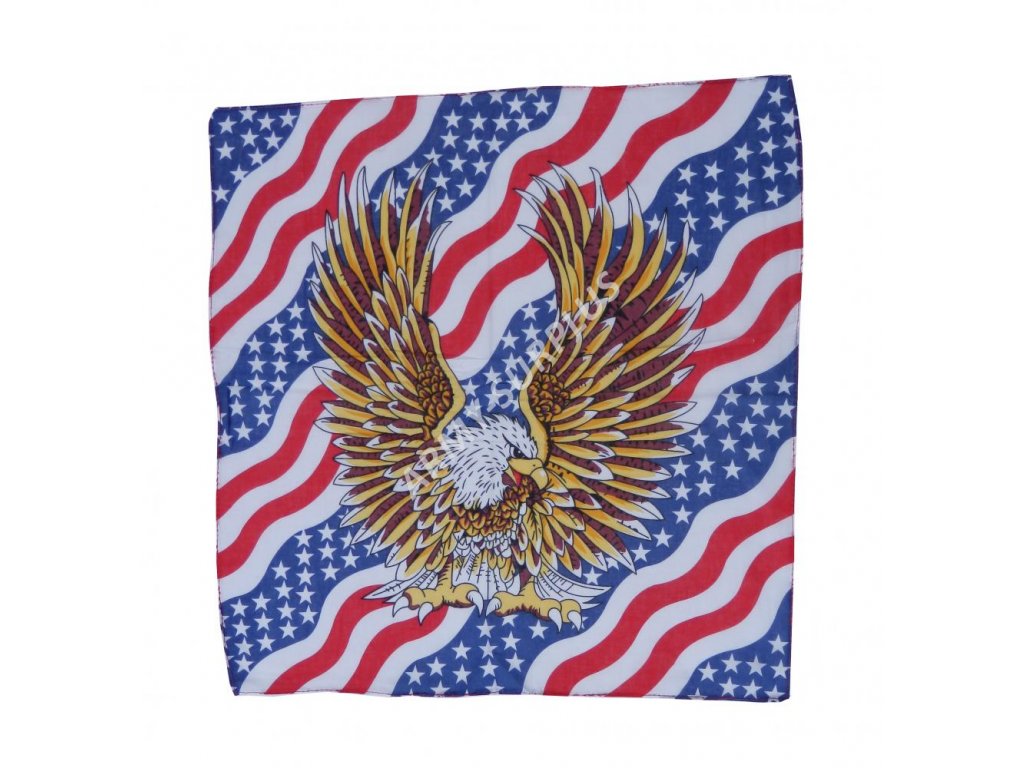 Šátek potisk čtvercový orel USA - ARMY-SURPLUS