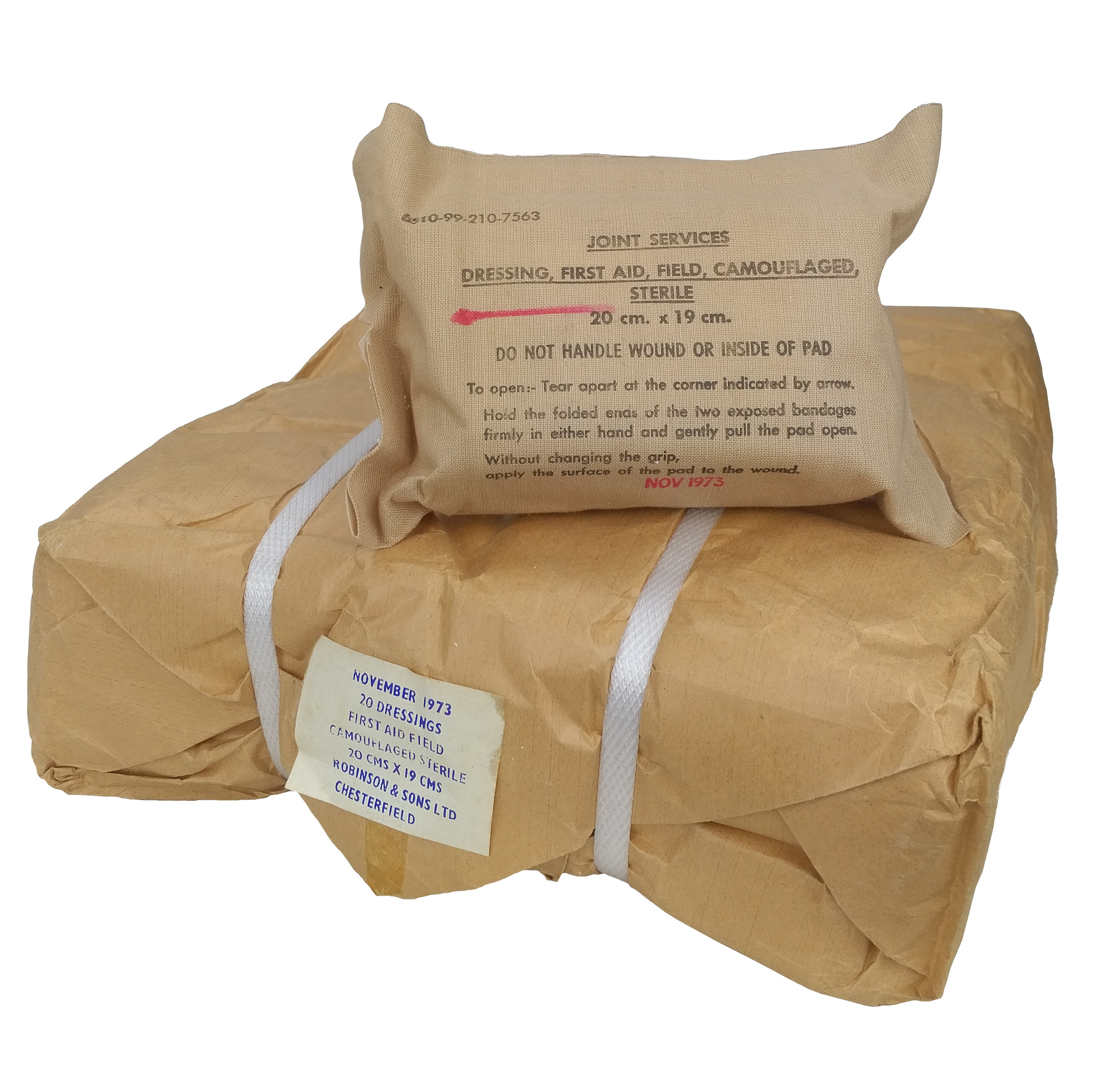 Tlakový obvaz kapesní FFD British Army bandáž 20 x19 cm Velká Británie ...