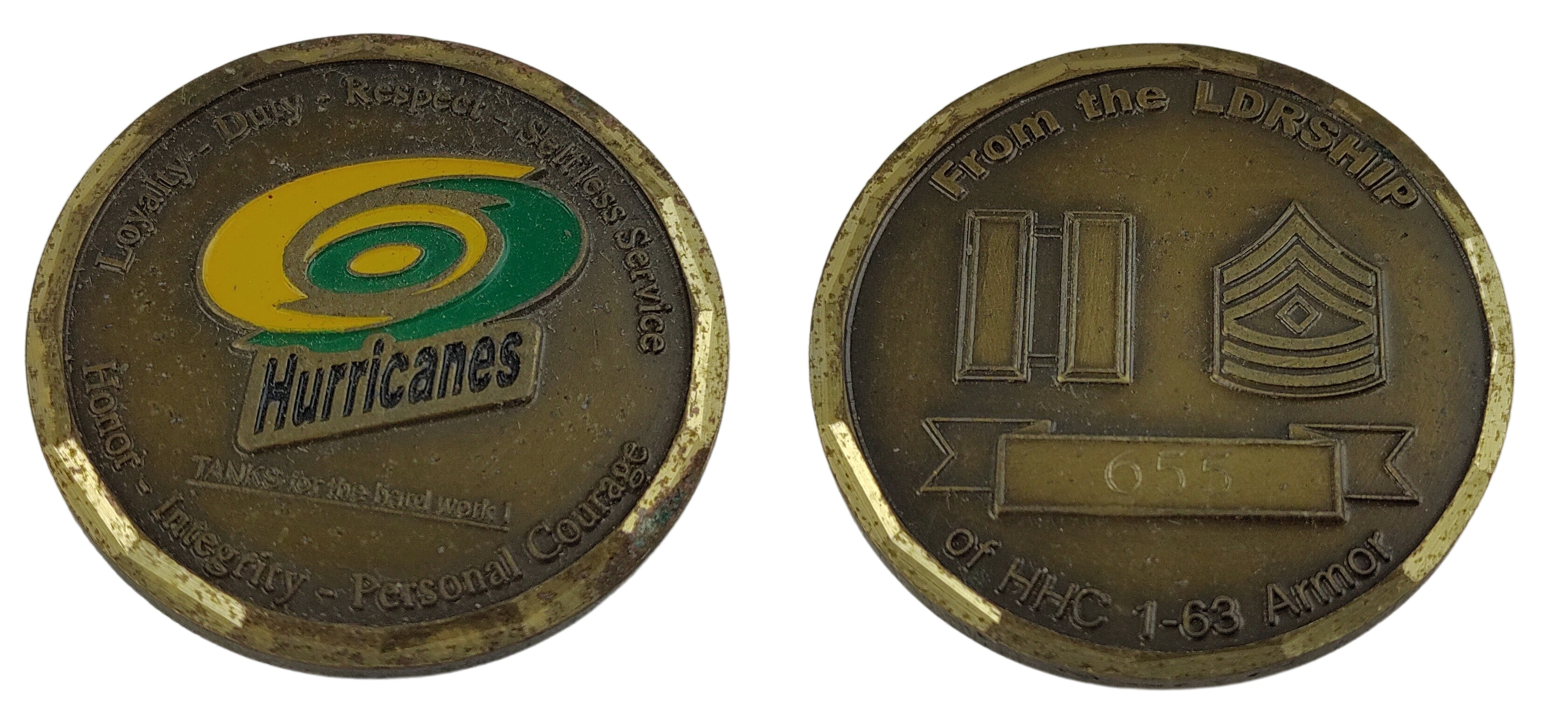 Pamětní ražená mince smalt 1st Battalion 63d Armored Regiment - ARMY ...