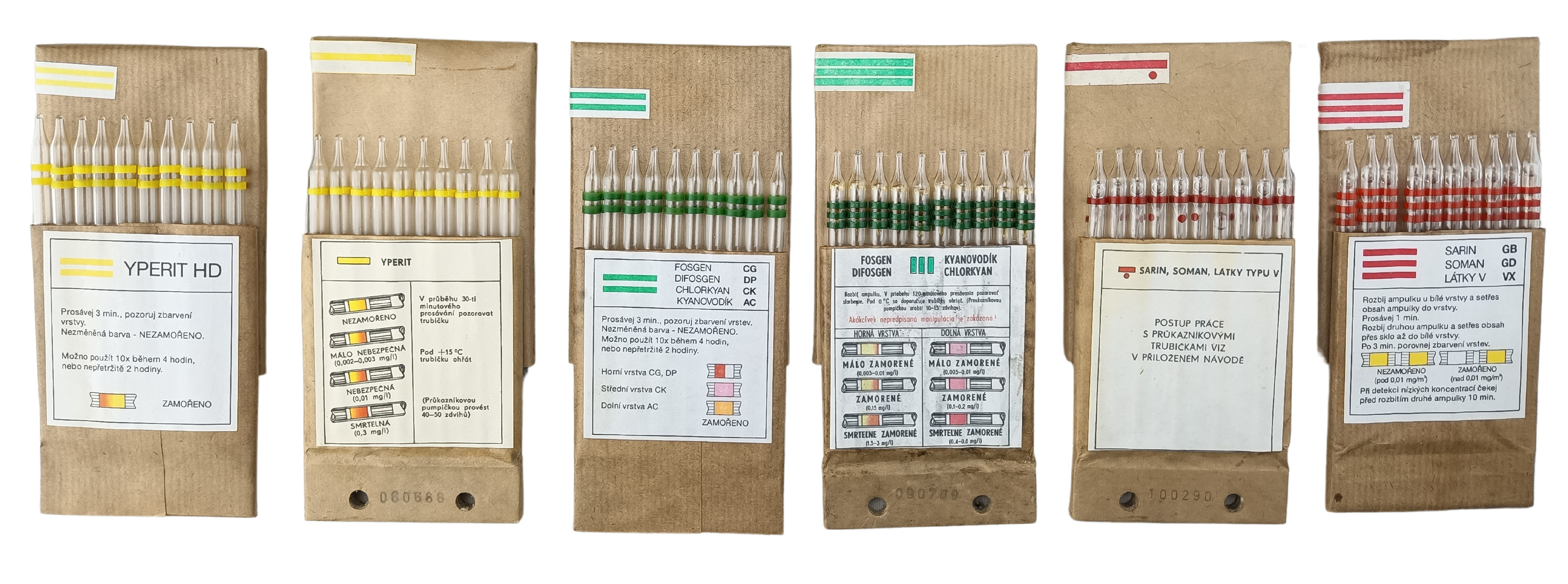 Průkazníkové detekční trubičky CHP-71 - ARMY-SURPLUS