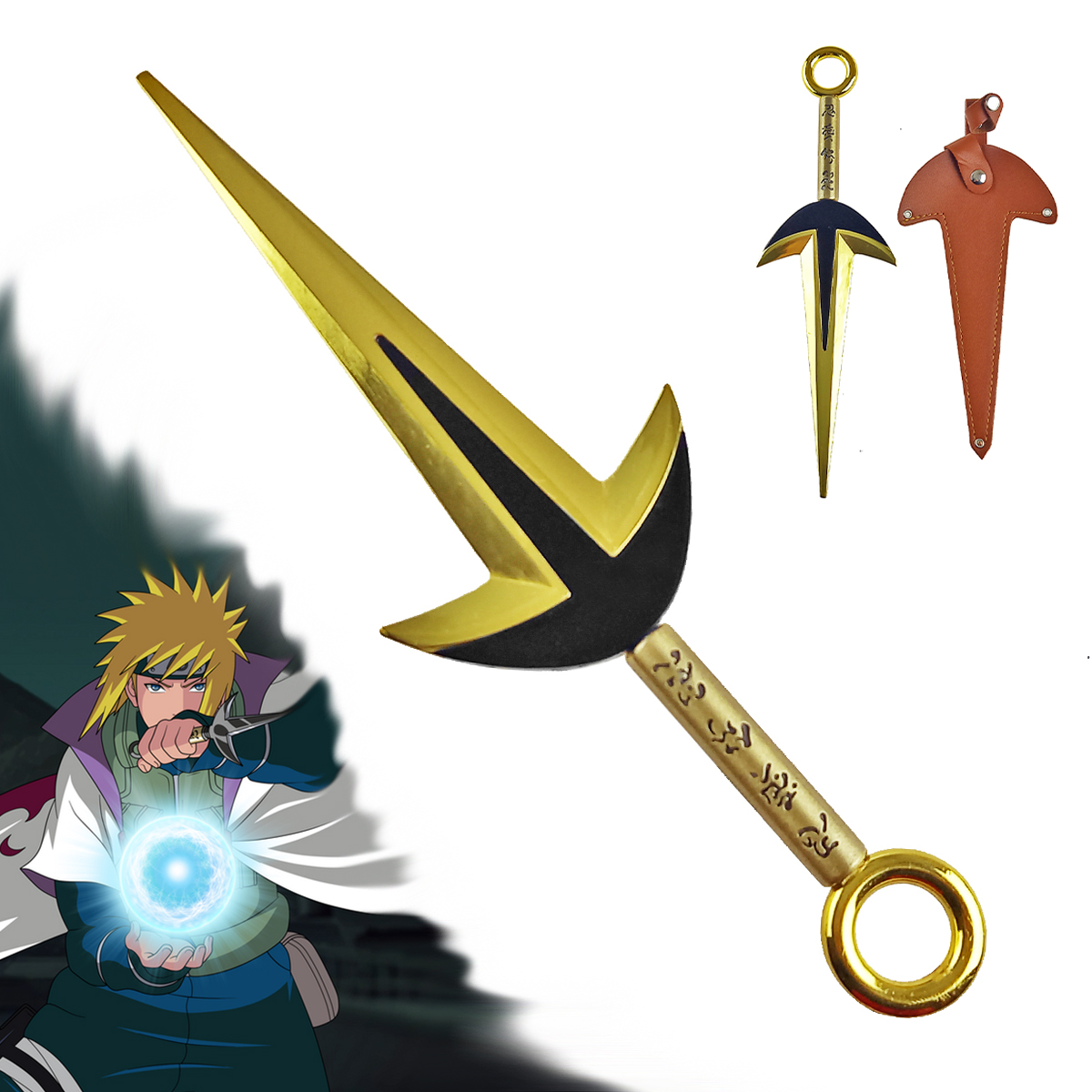 Zlatý bleskový kunai "4TH HOKAGE" Naruto | ArmyFantasy.cz