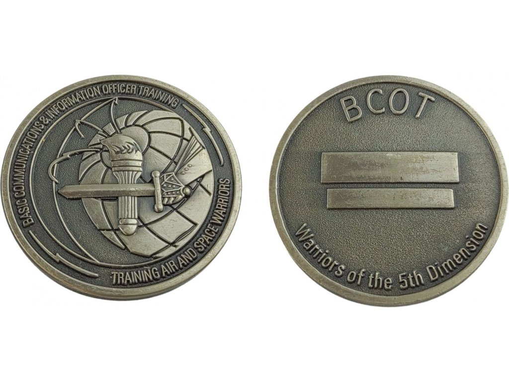 Pamätná razená minca BCOT BASIC COMMUNICATIONS & INFORMATION OFFICER ...