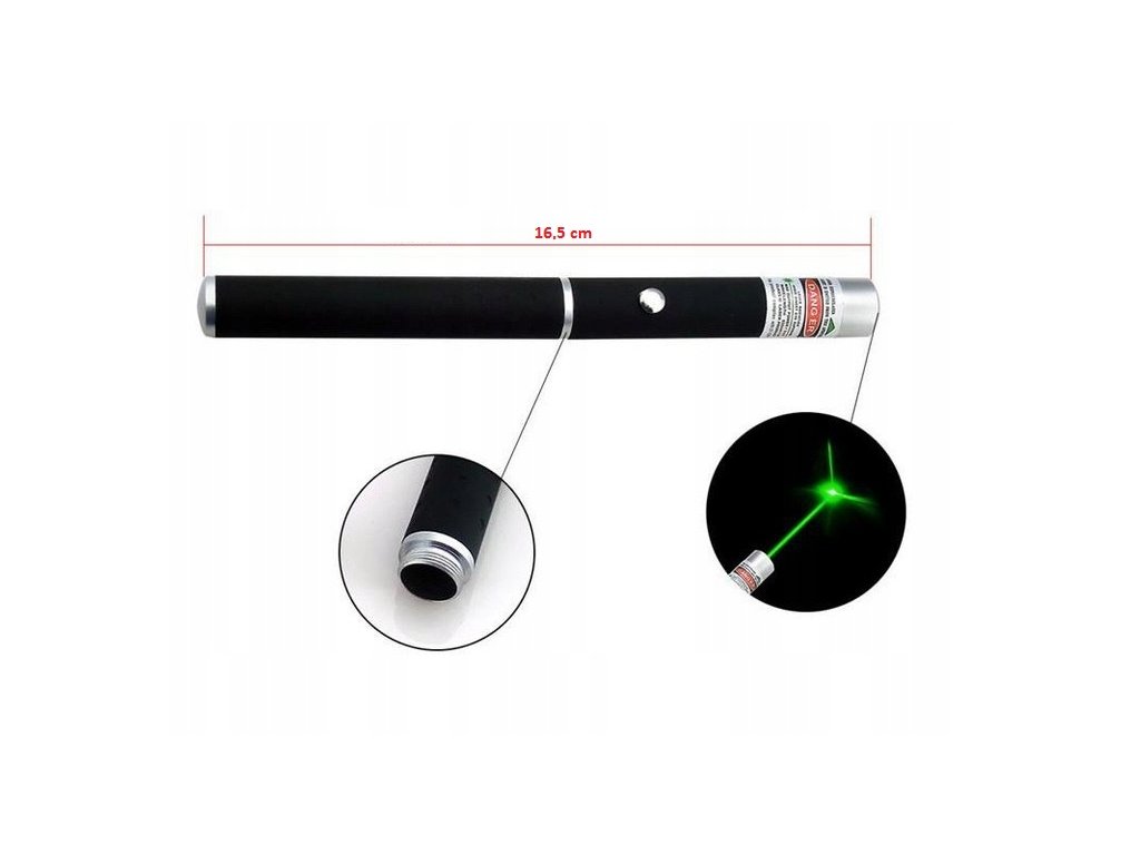 Laserové ukazovátko zelené 5 mW / 532 nm Green Laser Pointer - ARMYSURPLUS