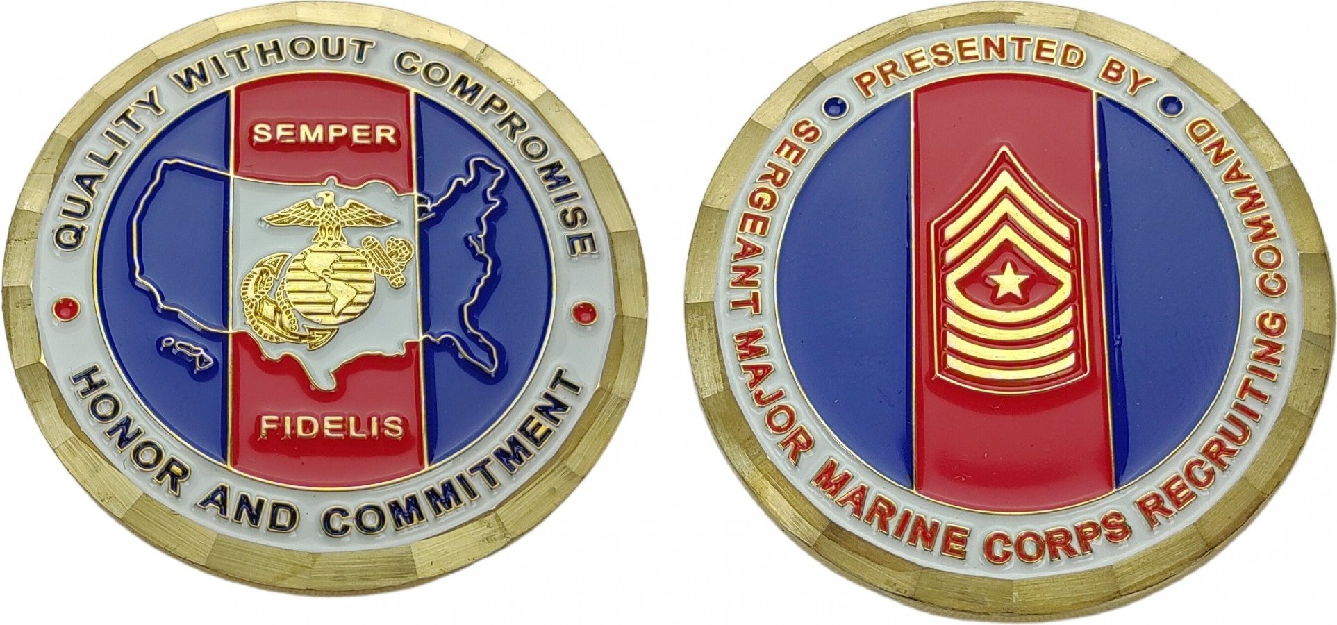 Pamätná razená minca Sergeant Major Marine Corps Recruiting Command ...