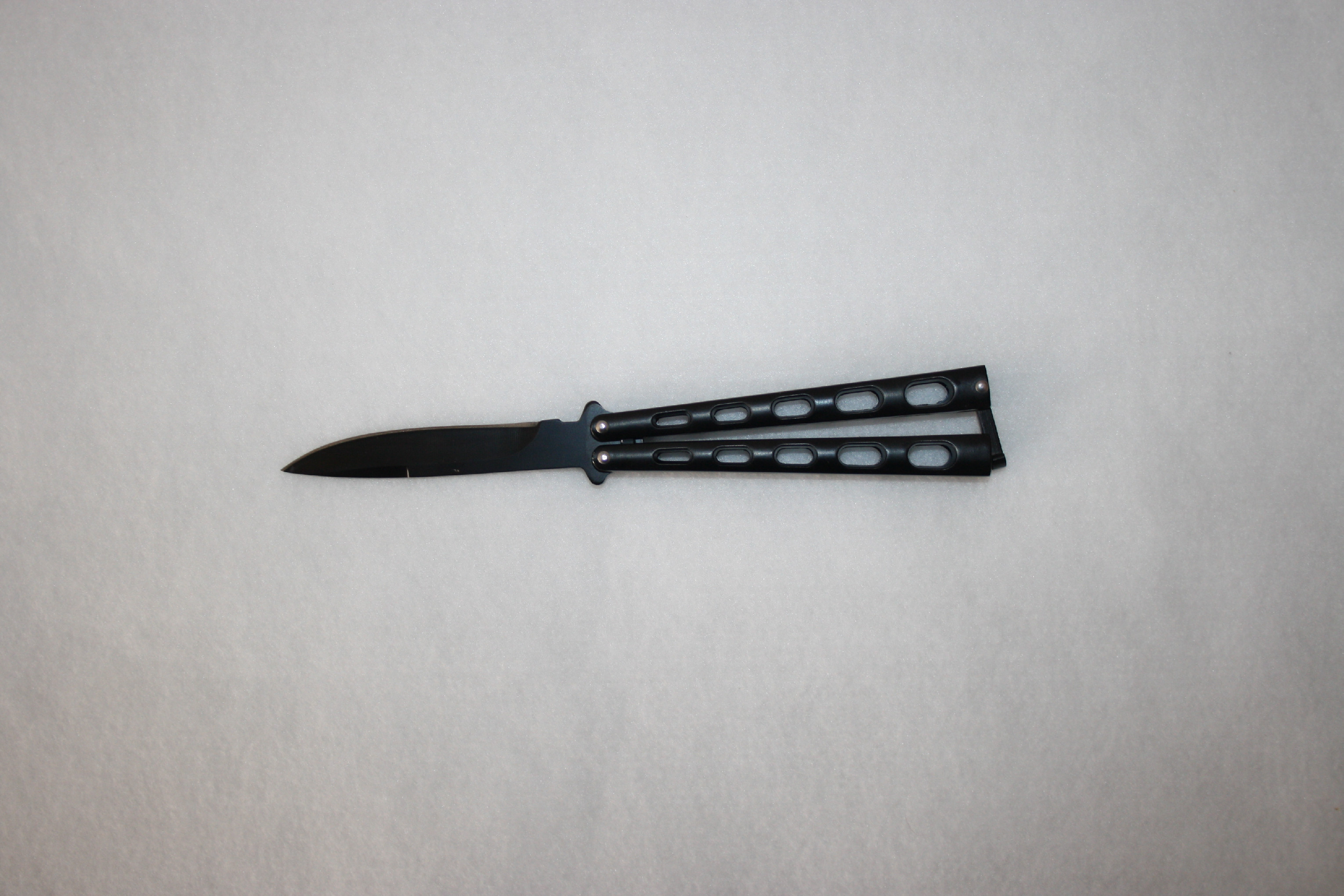 Motýlek, nůž - černý - Army Zboží