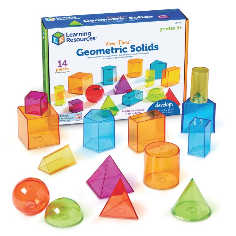 Learning Resources – Průhledné geometrické tvary (sada 14 ks) - Artgalaxy