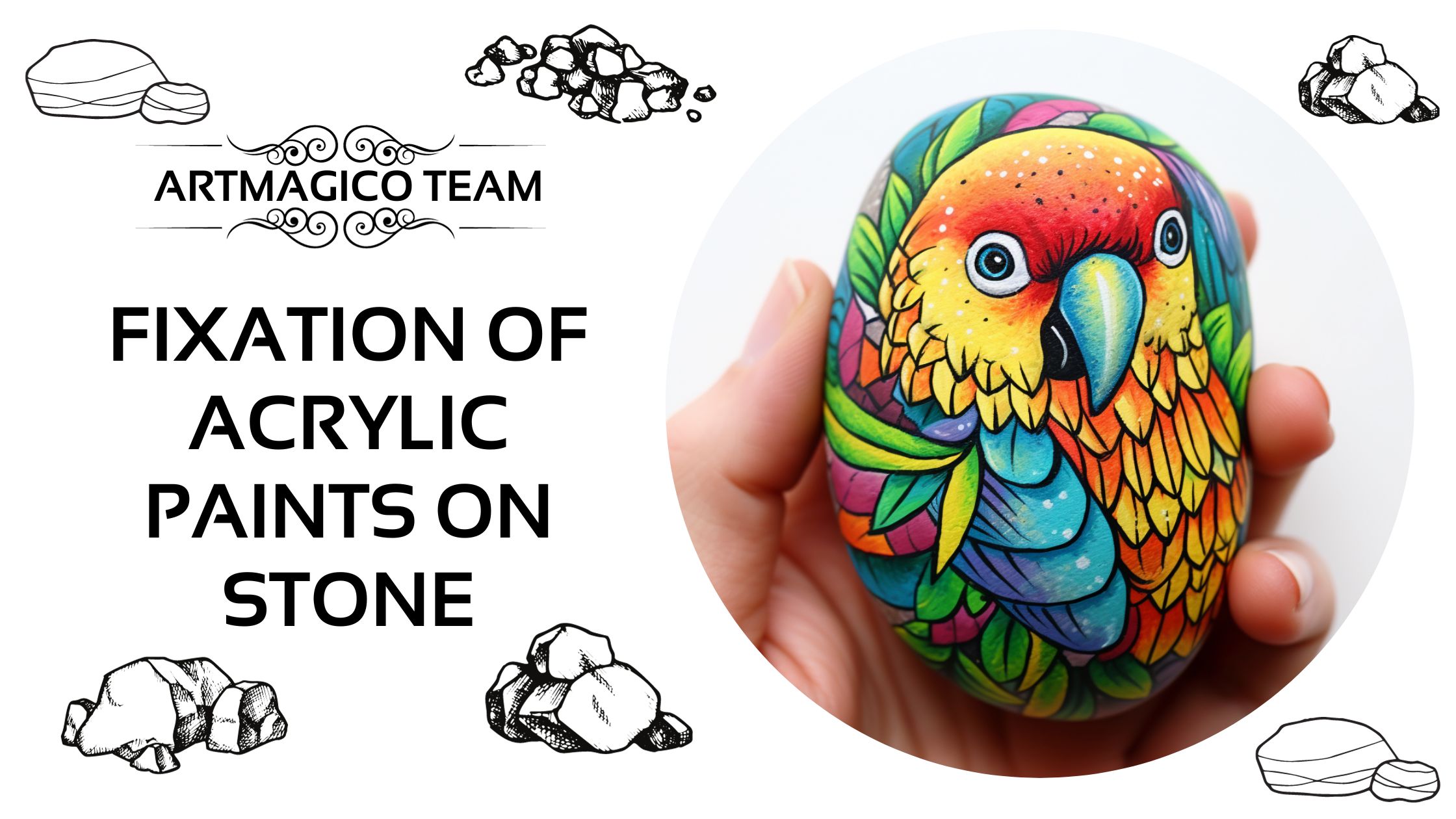 How to fix acrylic paints on stone