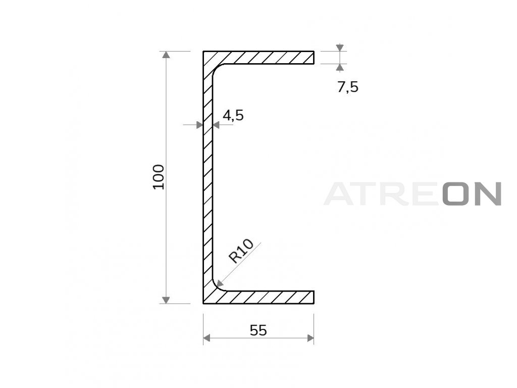 UPE 100 z kategorie Ocelové nosníky - SKLADEM | ATREON.cz