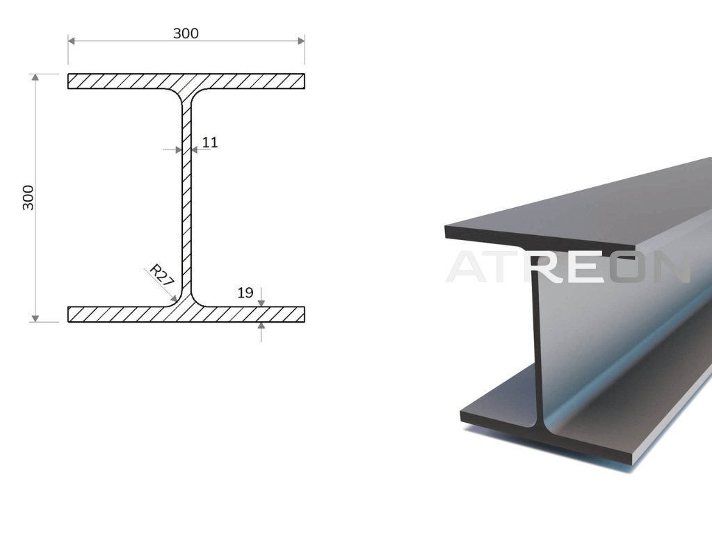 HEB 300 z kategorie Ocelové nosníky - SKLADEM | ATREON.cz