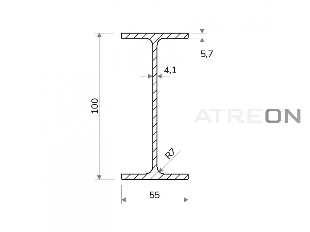 IPE 100 z kategorie Ocelové nosníky - SKLADEM | ATREON.cz