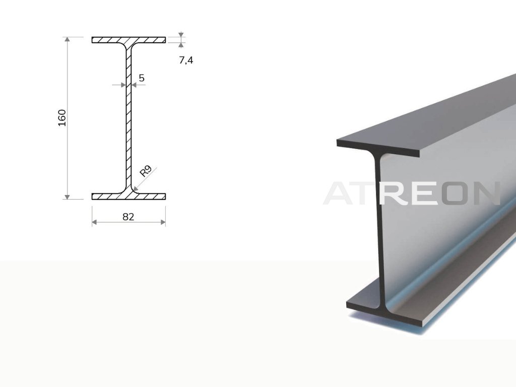 IPE 160 z kategorie Ocelové profily - SKLADEM | ATREON.cz
