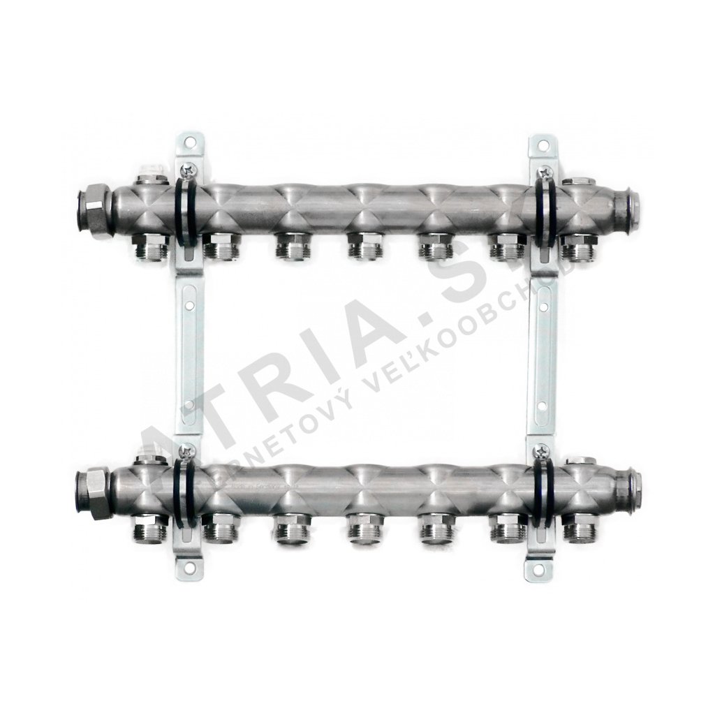 Nerezový rozdeľovač 7 cestný pre radiátory - kuťafája ešop