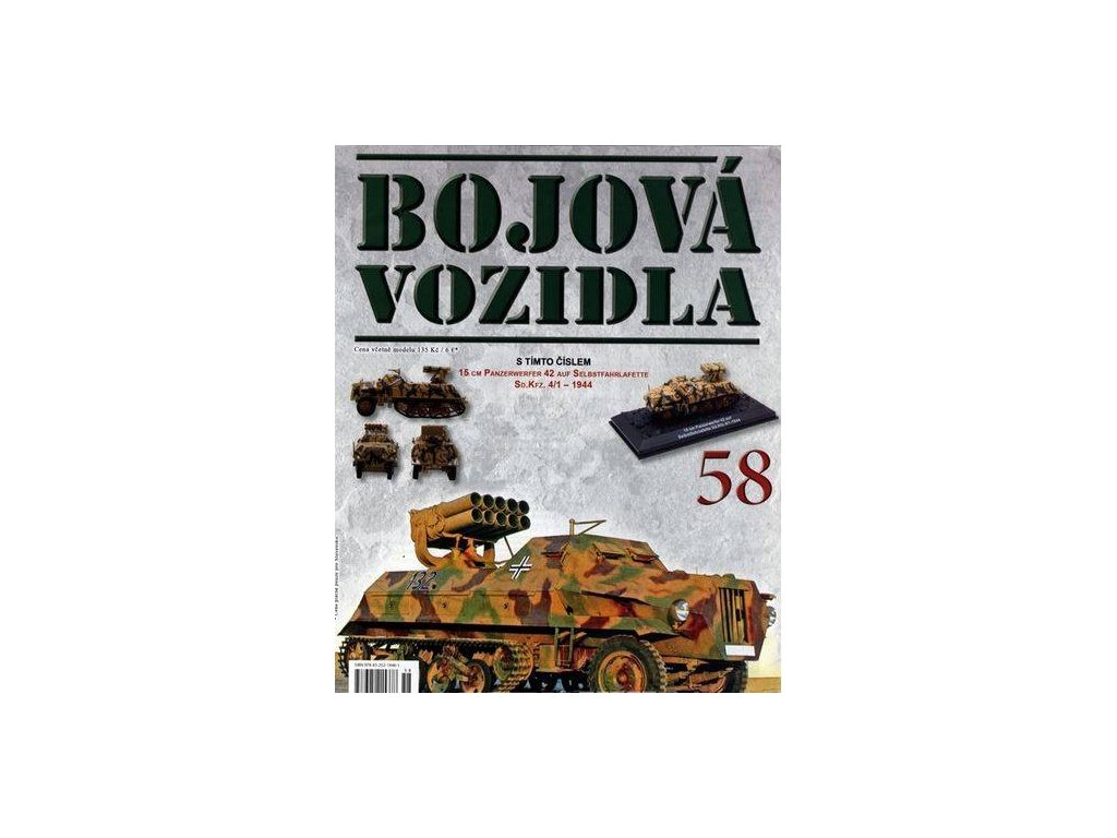 #58 Časopis Bojová vozidla bez modelu - 15 cm Panzerwerfer 42 SdKfz 4/1 ...