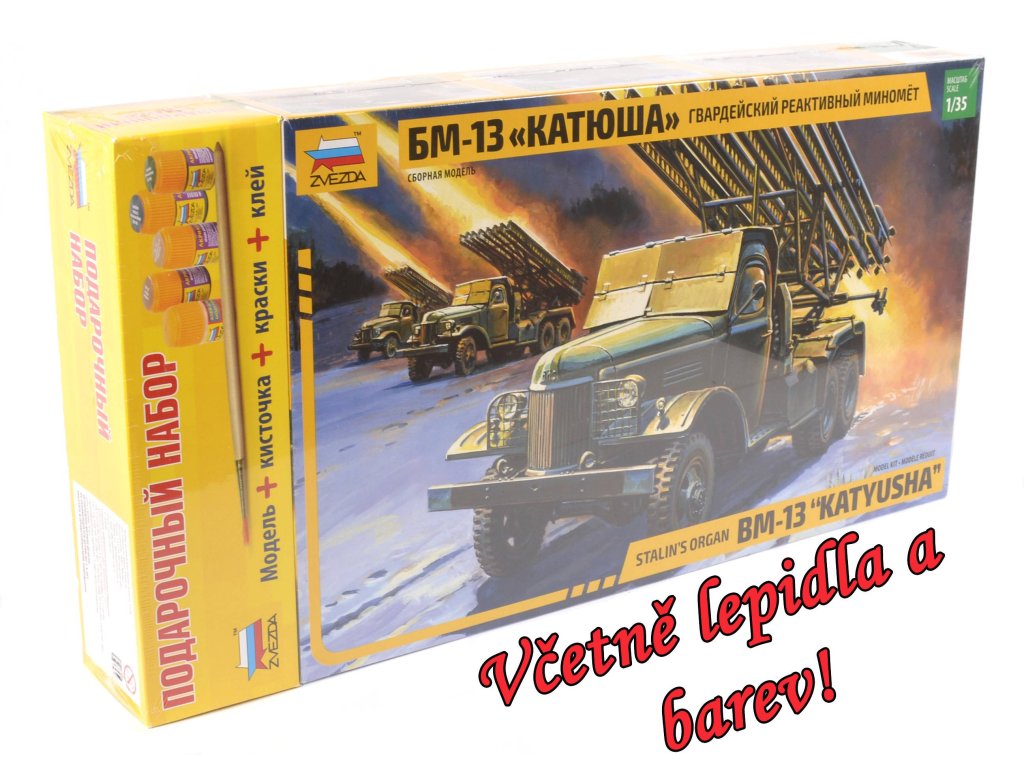 Dárková sada BM-13 raketomet Kaťuša - 1/35 časopis s montážní sadou ...