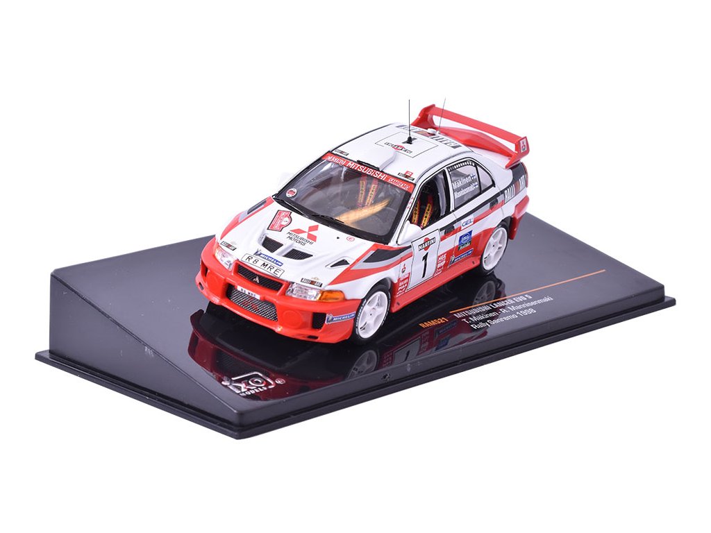 MITSUBISHI LANCER EVO 5 Rally Sanremo 1998 1:43 - IXO časopis s modelem ...