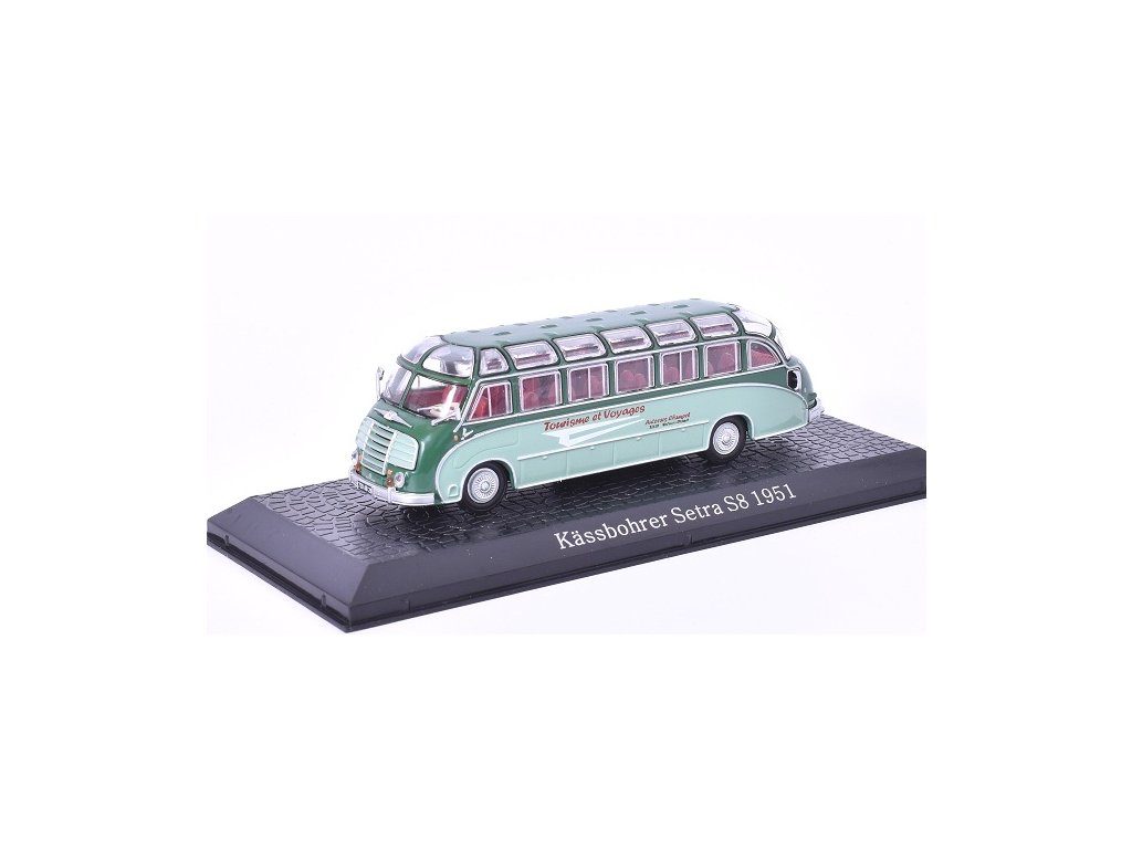 Kassbohrer Setra S8 autobus 1951 1:72 - Atlas Bus Collection časopis s ...