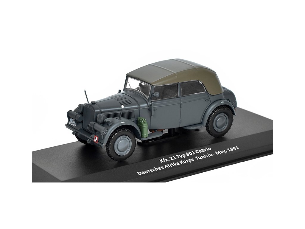 Kfz. 21 Typ 901 Cabrio 1941 1:43 DeAgostini časopis Samochody Wojskowe ...