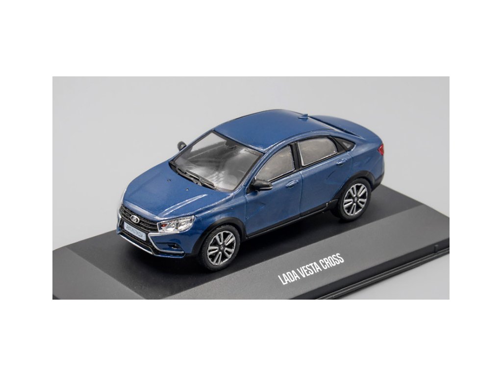 Lada Vesta Cross modrá 1:43 Autolegendy Rusko - DeAgostini časopis s modelem #34 - Automodels.cz