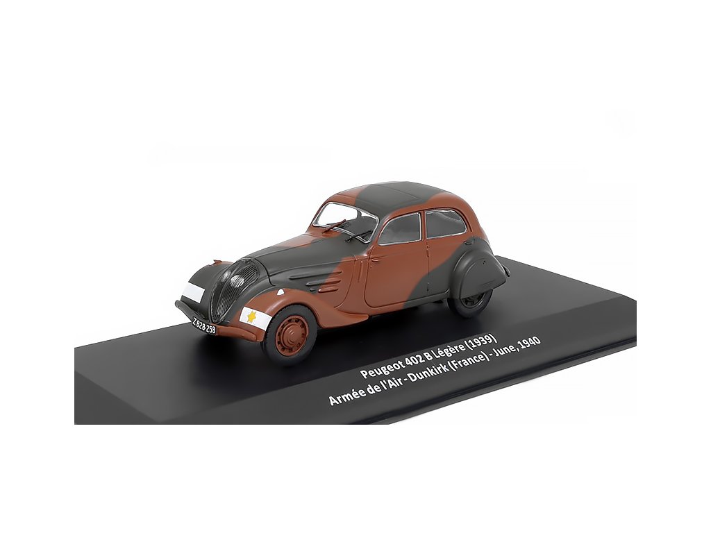 Peugeot 402 B Légére 1939 1 43 časopis Samochody Wojskowe S Modelem